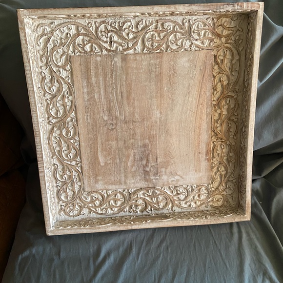 Pier 1 | Dining | New Pier Serving Tray Farmhouse Style Rustic White ...